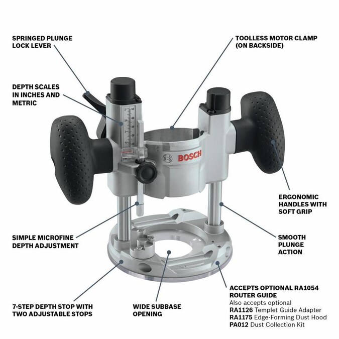 Bosch Plunge Base for PR20EVS and PR10E Colt™ Palm Router Motor in the ... Bosch Plunge Base for PR20EVS and PR10E Colt™ Palm Router Motor in the ...