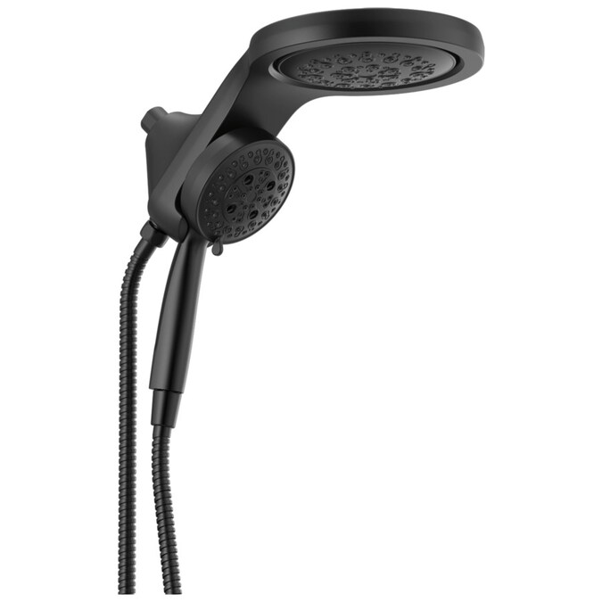 Delta Hydrorain Matte Black 5 Spray Dual Shower Head 25 Gpm 95 Lpm In The Shower Heads