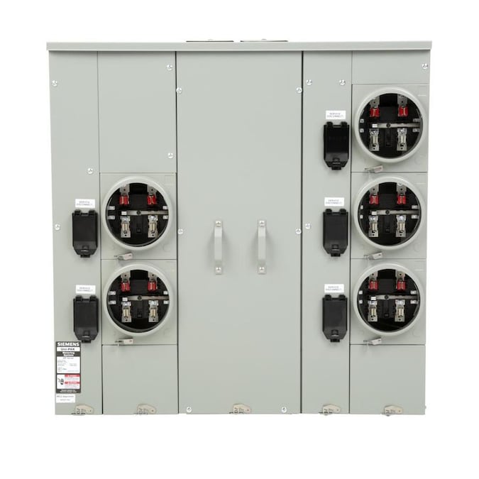 Siemens 400-Amp 5 Gang Ringless Overhead/Underground Meter Socket in ... Siemens 400-Amp 5 Gang Ringless Overhead/Underground Meter Socket in ...