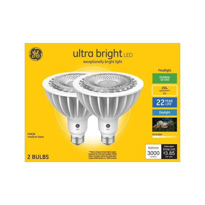 GE Ultra Bright LED 250-Watt EQ LED Par38 Daylight Dimmable Flood Light ... GE Ultra Bright LED 250-Watt EQ LED Par38 Daylight Dimmable Flood Light ...