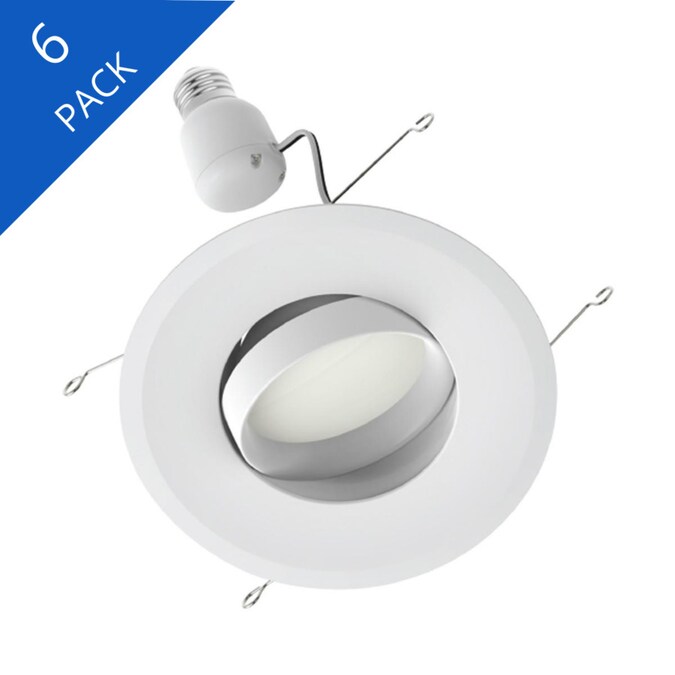 GE 6-Pack Reveal Integrated LED 5-in or 6-in 65-Watt Equivalent White ... GE 6-Pack Reveal Integrated LED 5-in or 6-in 65-Watt Equivalent White ...
