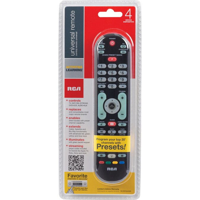RCA Universal 4-Device Remote Control at Lowes.com RCA Universal 4-Device Remote Control at Lowes.com