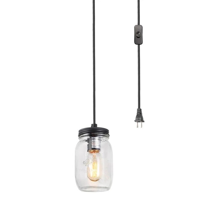 LNC Aries Dark Brown Traditional Clear Glass Jar Pendant Light in the ... LNC Aries Dark Brown Traditional Clear Glass Jar Pendant Light in the ...