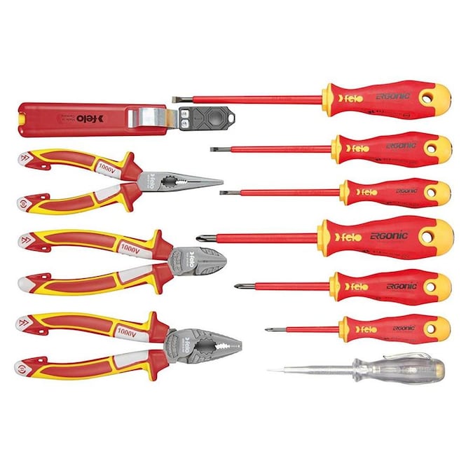 Felo Felo Ergonic 11 Piece VDE Insulated Professional Tools Set- Pliers ... Felo Felo Ergonic 11 Piece VDE Insulated Professional Tools Set- Pliers ...