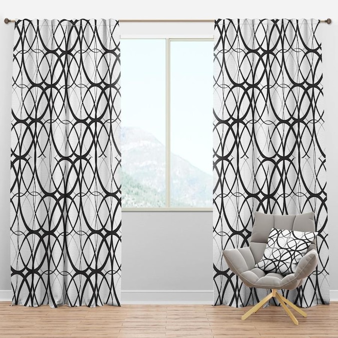 Designart Designart Monochrome Geometric Pattern Mid Century Modern