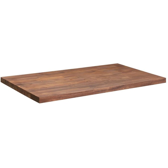 Sparrow Peak 8 Ft Spice Stained Straight Butcher Block Acacia Kitchen