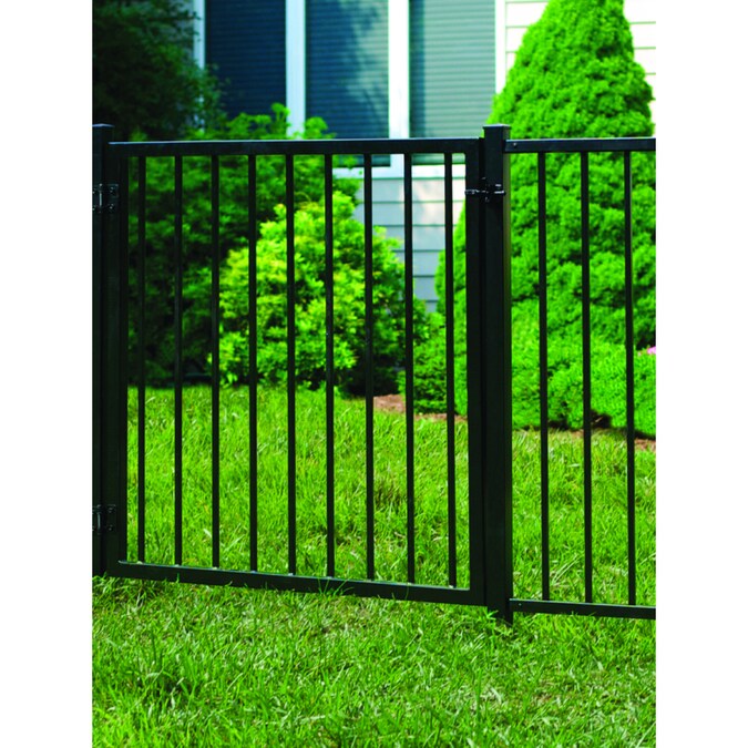 Ironcraft Black/Powder-Coated Metal Decorative Fence Gate in the Metal ... Ironcraft Black/Powder-Coated Metal Decorative Fence Gate in the Metal ...
