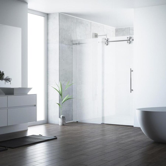Vigo Elan 74 In H X 56 In To 60 In W Frameless Bypass Sliding Stainless
