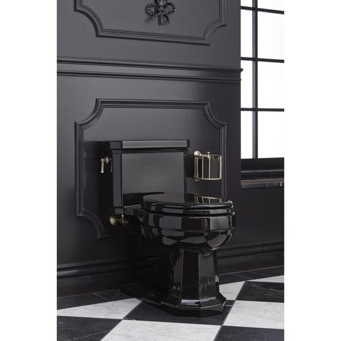 Kohler Kathryn Black Watersense Elongated Chair Height Toilet 12 In Rough In Size Ada Compliant