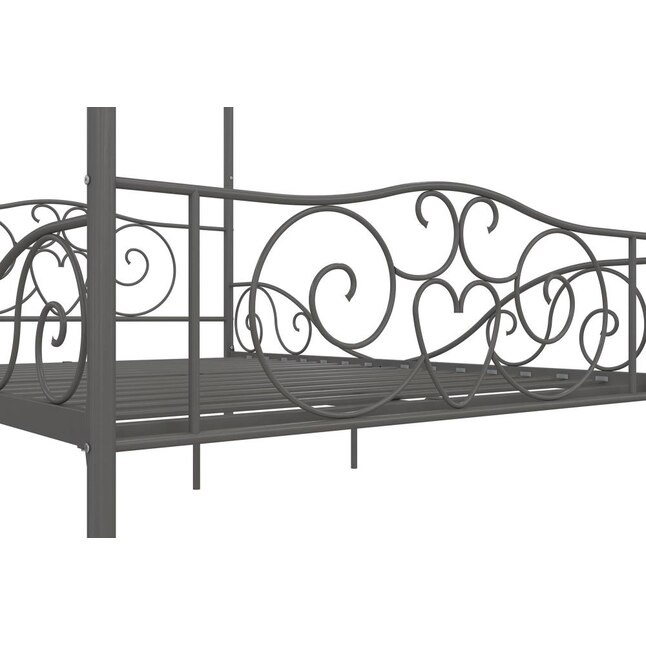 Dhp Pewter Full Canopy Bed In The Beds Department At