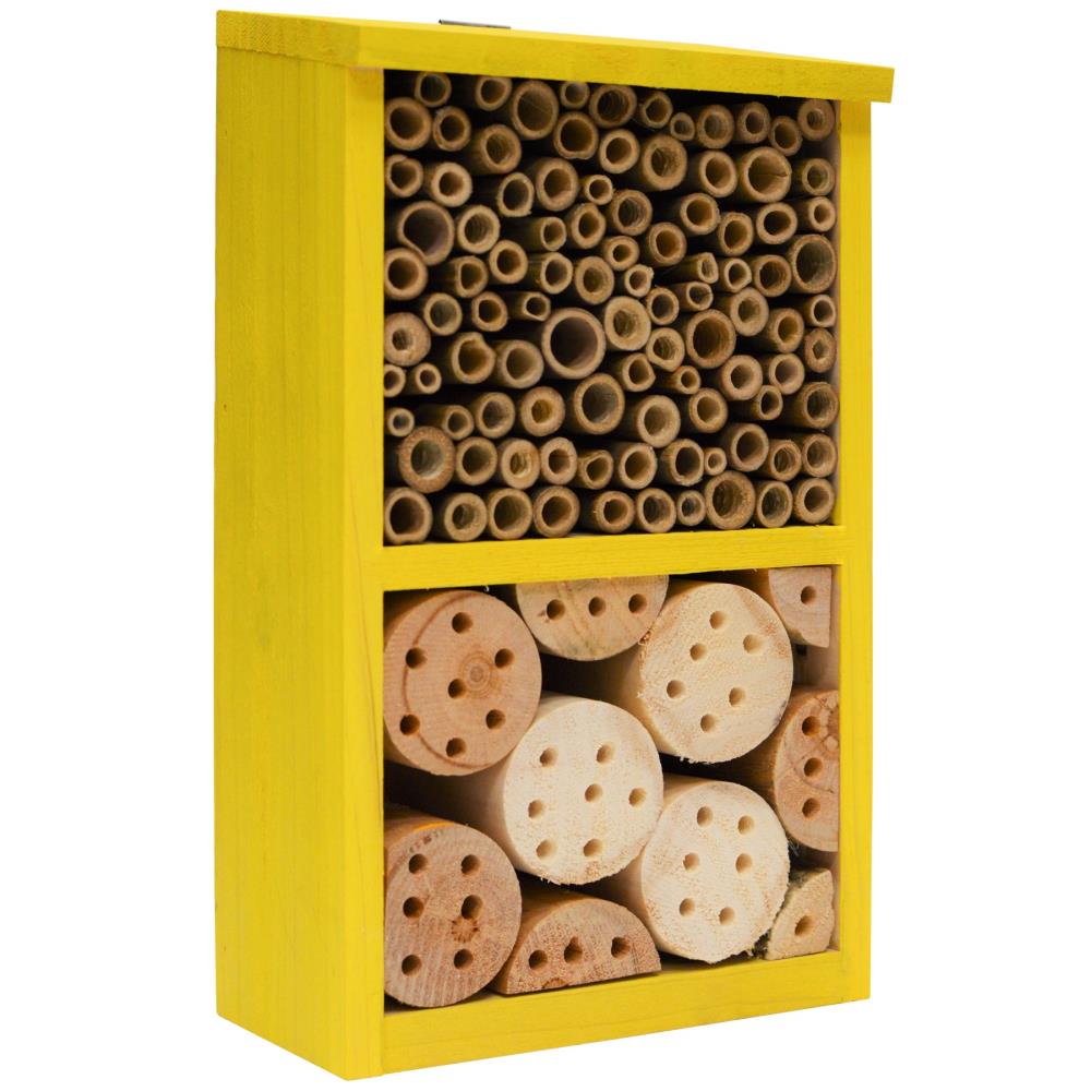 Natures Way Better Gardens Large Bee House Yellow In The Bee Houses Department At