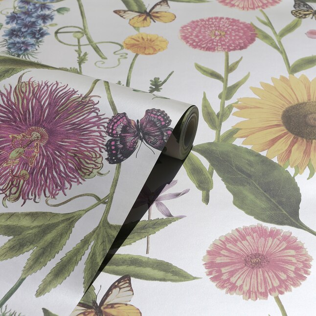 Arthouse Summer Garden White Multi Wallpaper in the Wallpaper ... Arthouse Summer Garden White Multi Wallpaper in the Wallpaper ...
