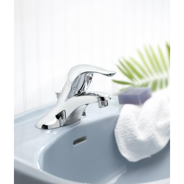 Moen Chateau Chrome 1 Handle 4 In Centerset Watersense Low Arc Bathroom