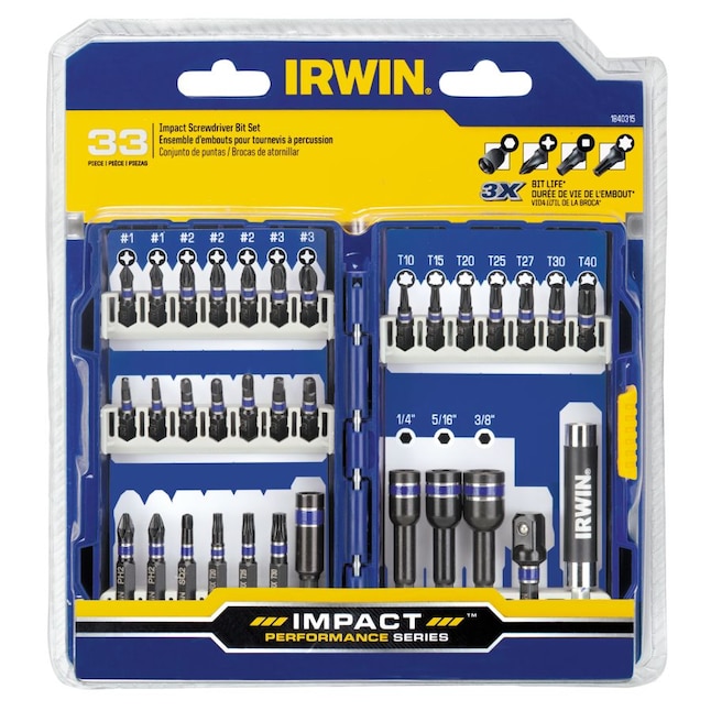 IRWIN 33-Piece Impact Driver Bit Set at Lowes.com IRWIN 33-Piece Impact Driver Bit Set at Lowes.com