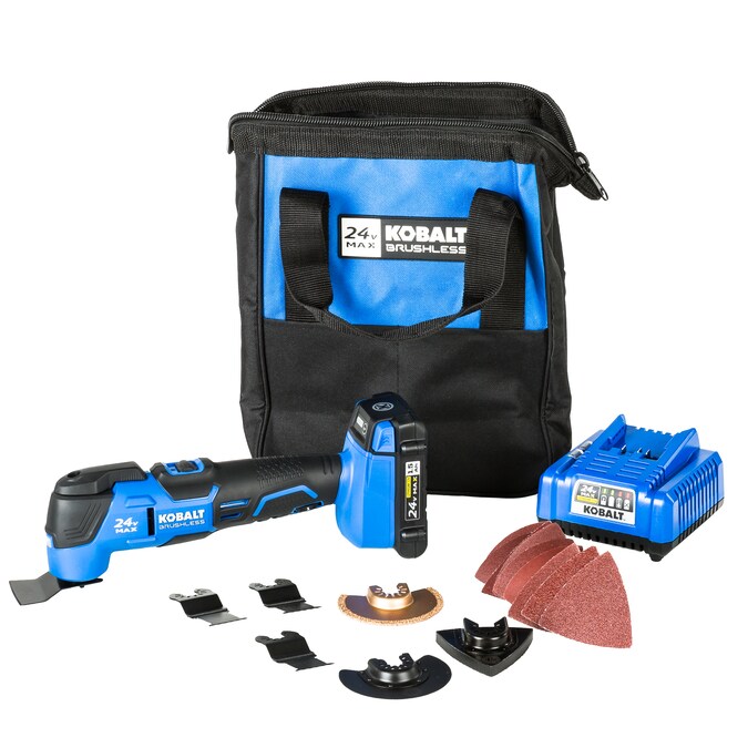 Kobalt 21-Piece Cordless Brushless 24-Volt Variable Speed Oscillating ... Kobalt 21-Piece Cordless Brushless 24-Volt Variable Speed Oscillating ...