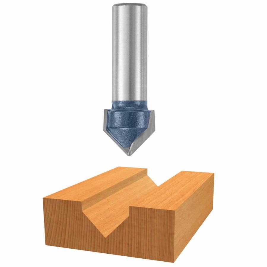 Bosch 1-in Carbide-Tipped V-groove and Scoring Router Bit at Lowes.com