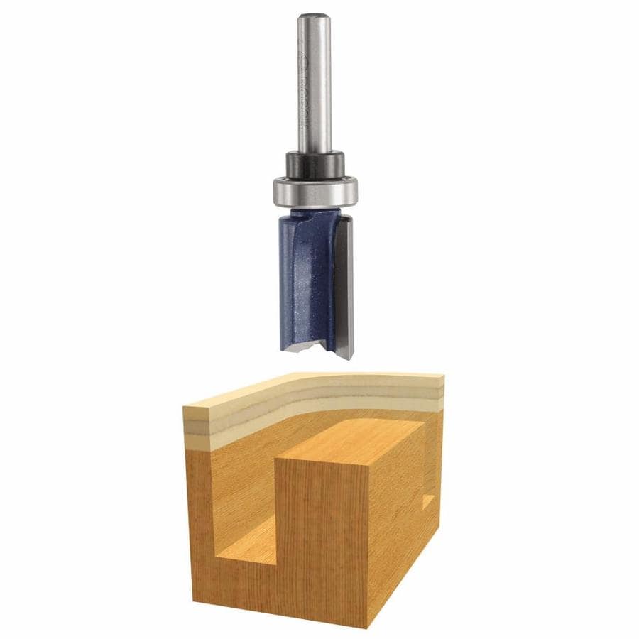 Bosch 3/4-in Carbide-Tipped Top Bearing Mounted Straight/Trim Router ...