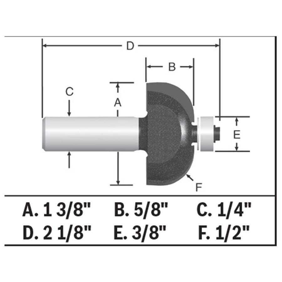 Bosch 1-1/4-in Carbide-Tipped Classical Router Bit at Lowes.com