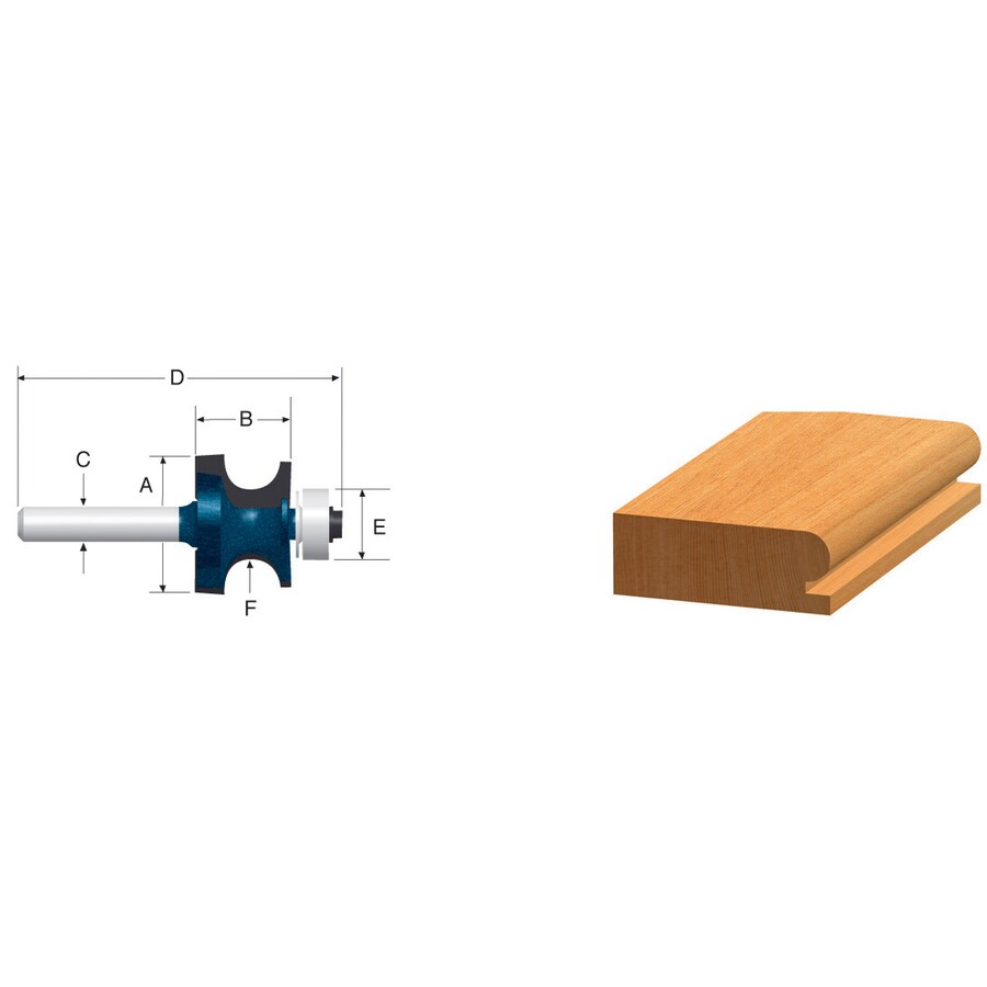 Bosch 1/8-in Carbide-Tipped Edge Beading Router Bit in the Edge-Forming ...