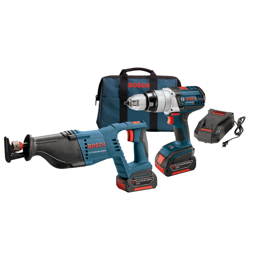 Bosch 2-Tool Power Tool Combo Kit (2-Batteries Included and Charger ...