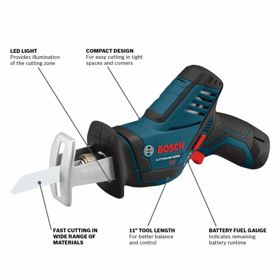 Bosch 12-Volt Max Cordless Reciprocating Saw (Bare Tool Only) in the ...