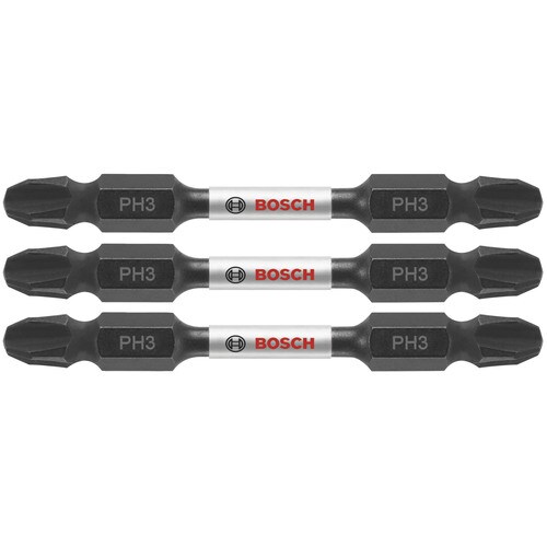 Bosch Impact Tough 3-Piece 1/4-in x 2-1/2-in Phillips Impact Driver Bit ...