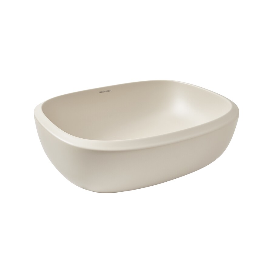 Mansfield Ava Sand Vessel Oval Bathroom Sink at Lowes.com