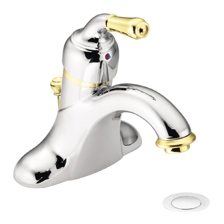 Moen Monticello Chrome 1-Handle WaterSense Bathroom Faucet (Drain ...