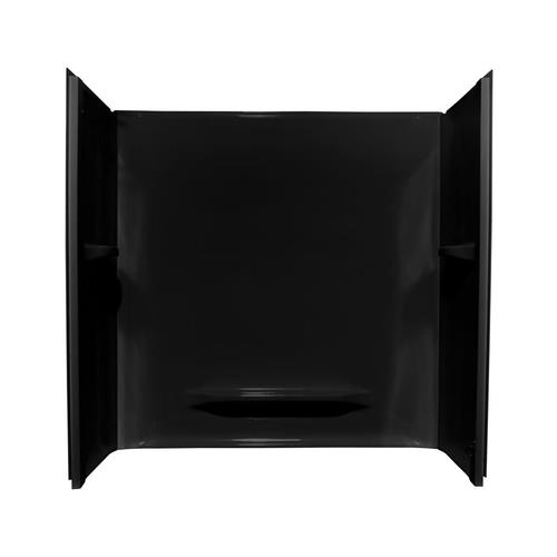 Style Selections Black Acrylic Bathtub Wall Surround (Common: 30-in x ...