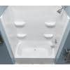 Style Selections 54x27 White 2-Piece Bathtub Shower Kit (Common: 54-in ...