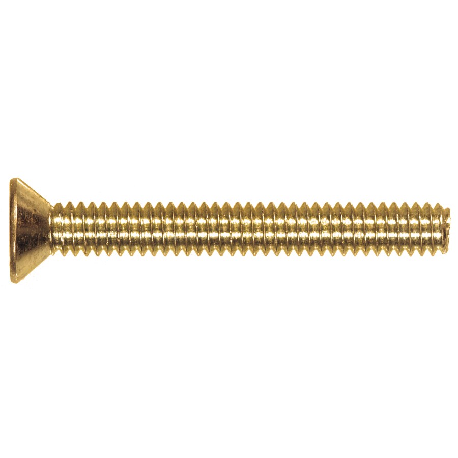 Hillman 100-Count #10-32 x 1-in Flat-Head Brass Slotted-Drive Standard ...