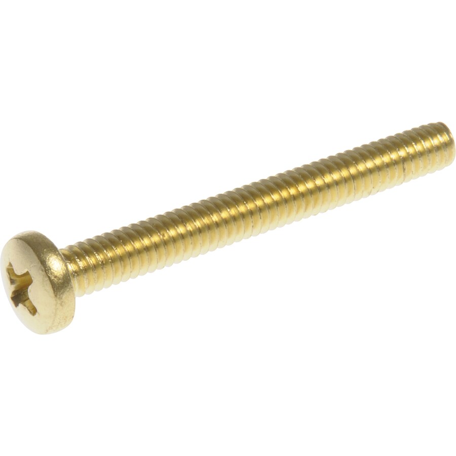 Hillman 100-Count #6-32 x 3/8-in Pan-Head Brass Standard (SAE) Machine ...