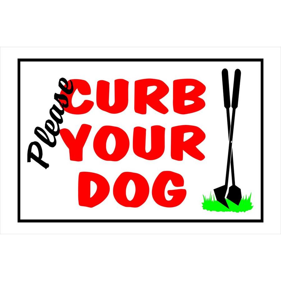 Hillman 8-in x 12-in Curb Your Dog Sign at Lowes.com