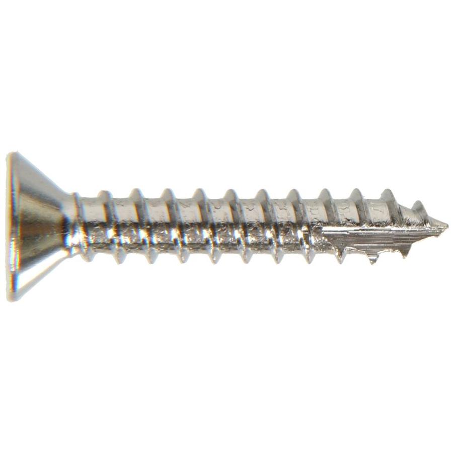 Hillman #9 x 2-in Chrome Chrome Flat Interior/Exterior Wood Screws (15 ...
