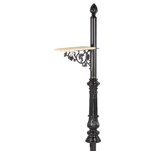 Vandalet Mailbox Co Gloss Black Steel Mailbox Post in the Mailbox Posts ...
