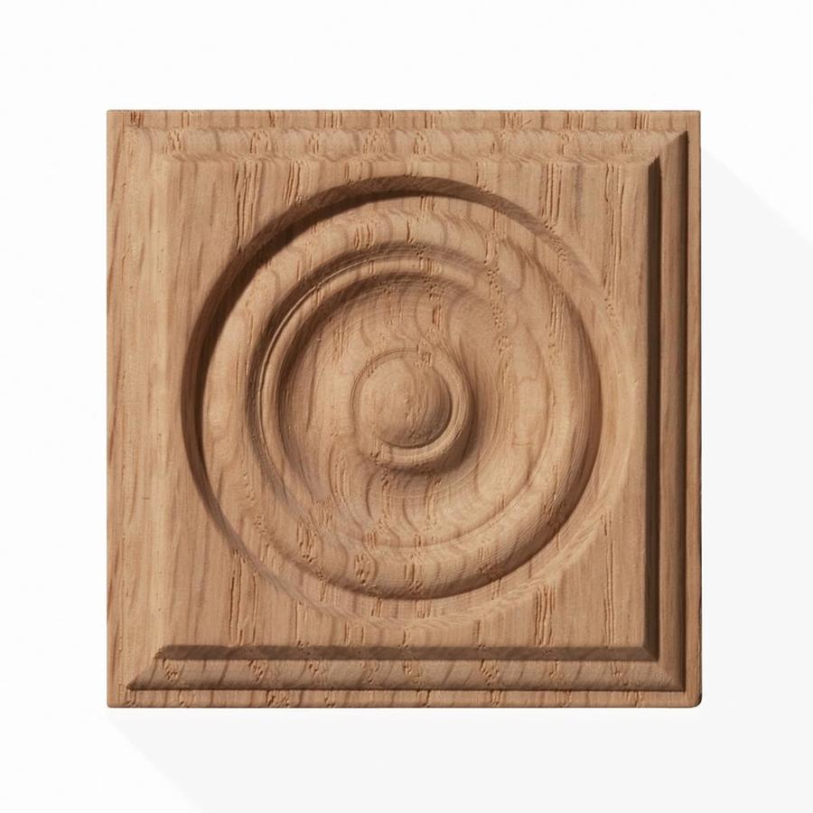 EverTrue 2.75-in x 2.75-in Square Oak Unfinished Rosette at Lowes.com
