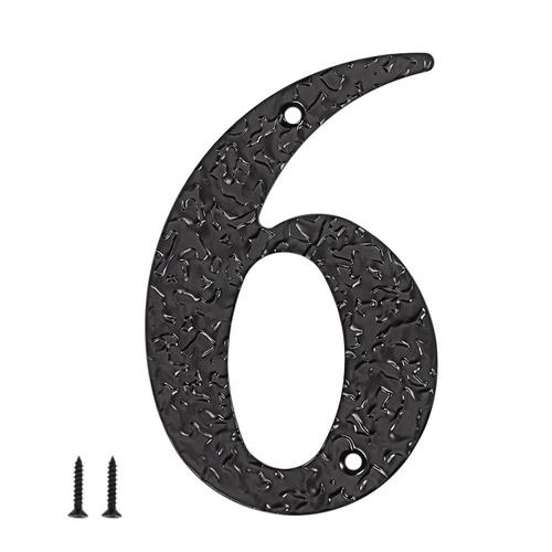 Gatehouse 5-in Black Number 6 in the House Letters & Numbers department ...