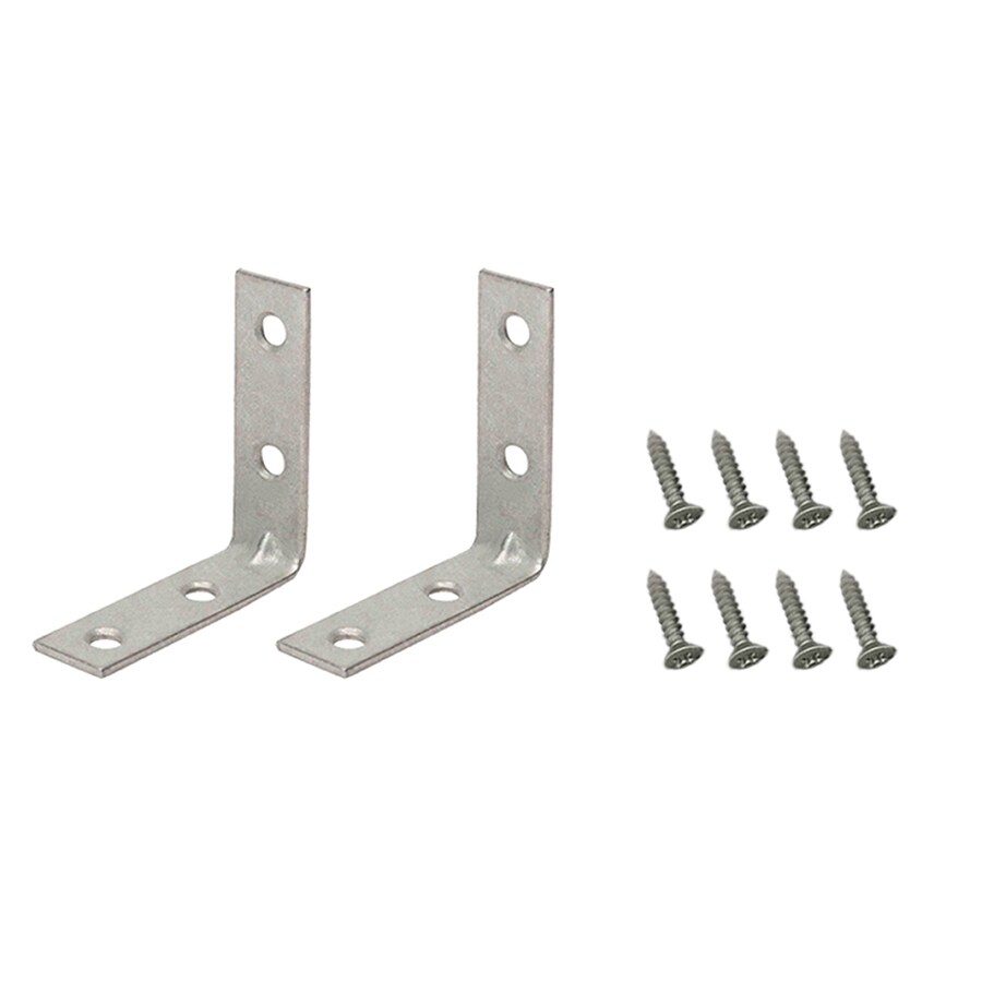 ReliaBilt 4.84-in x 0.625-in x 2-in Steel Corner Brace (2-Pack) in the ...