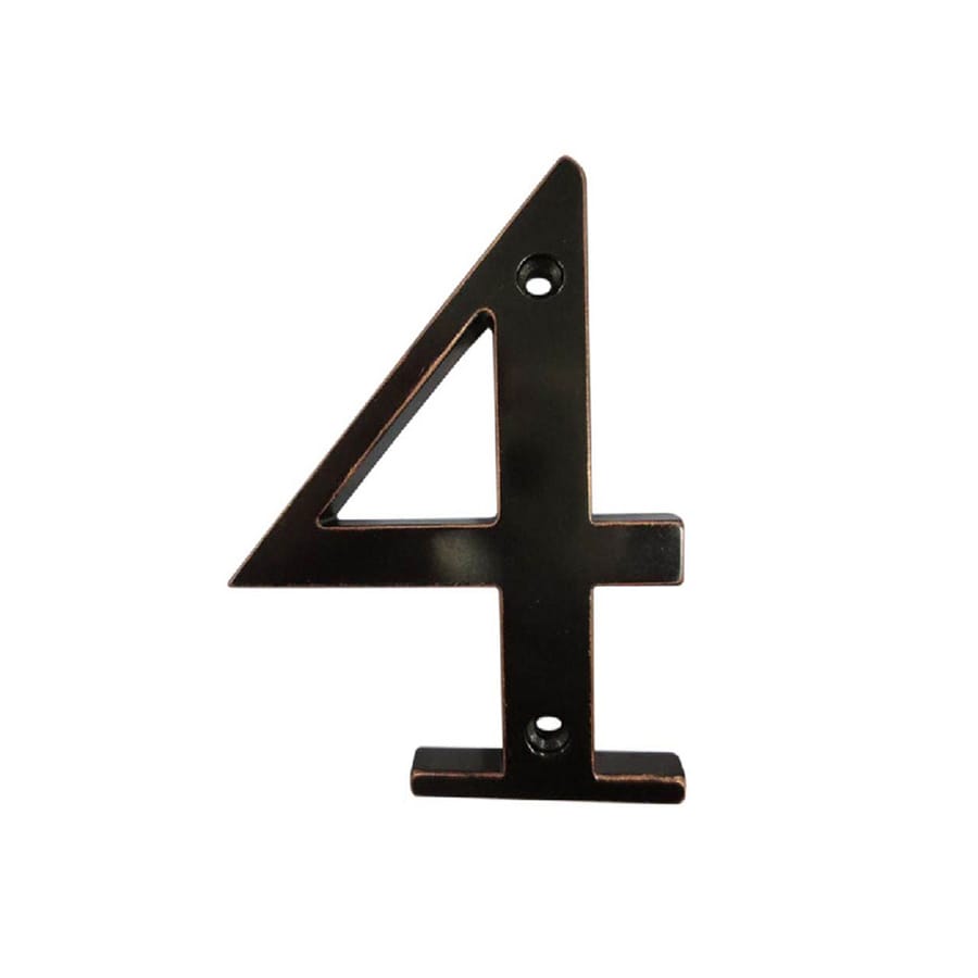 Gatehouse 4-in Oil Rubbed Bronze Number 4 in the House Letters ...