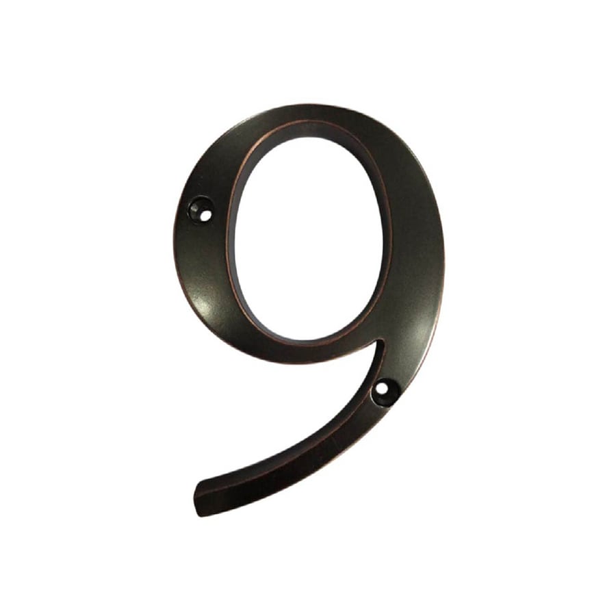 Gatehouse 4-in Oil Rubbed Bronze Number 9 in the House Letters ...