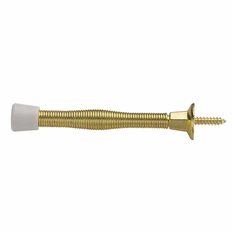 Gatehouse 3-3/5-in Polished Brass Spring Stop at Lowes.com