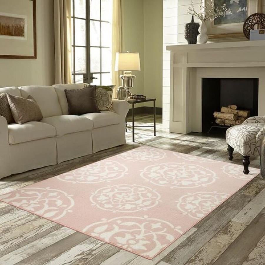 Maples Rugs Summer Refresh 5 x 7 Dark Pink Indoor Floral/Botanical Area ...