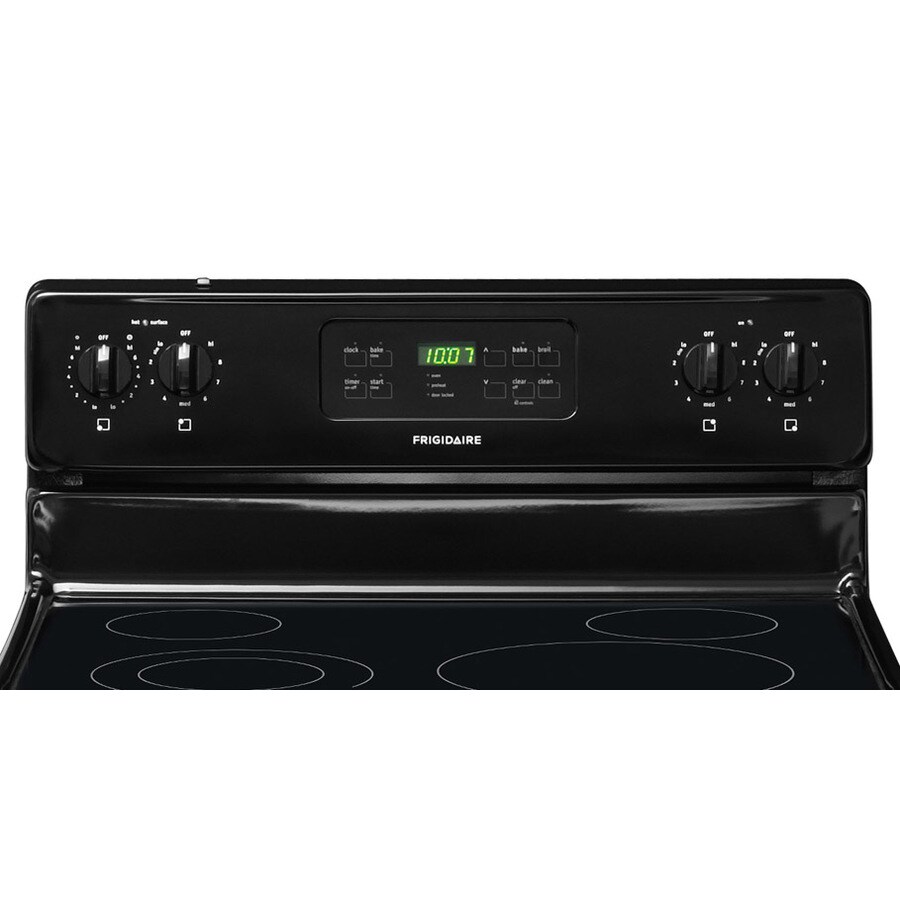 Frigidaire 30-in Glass Top Self-Cleaning Electric Range (Black) at ...