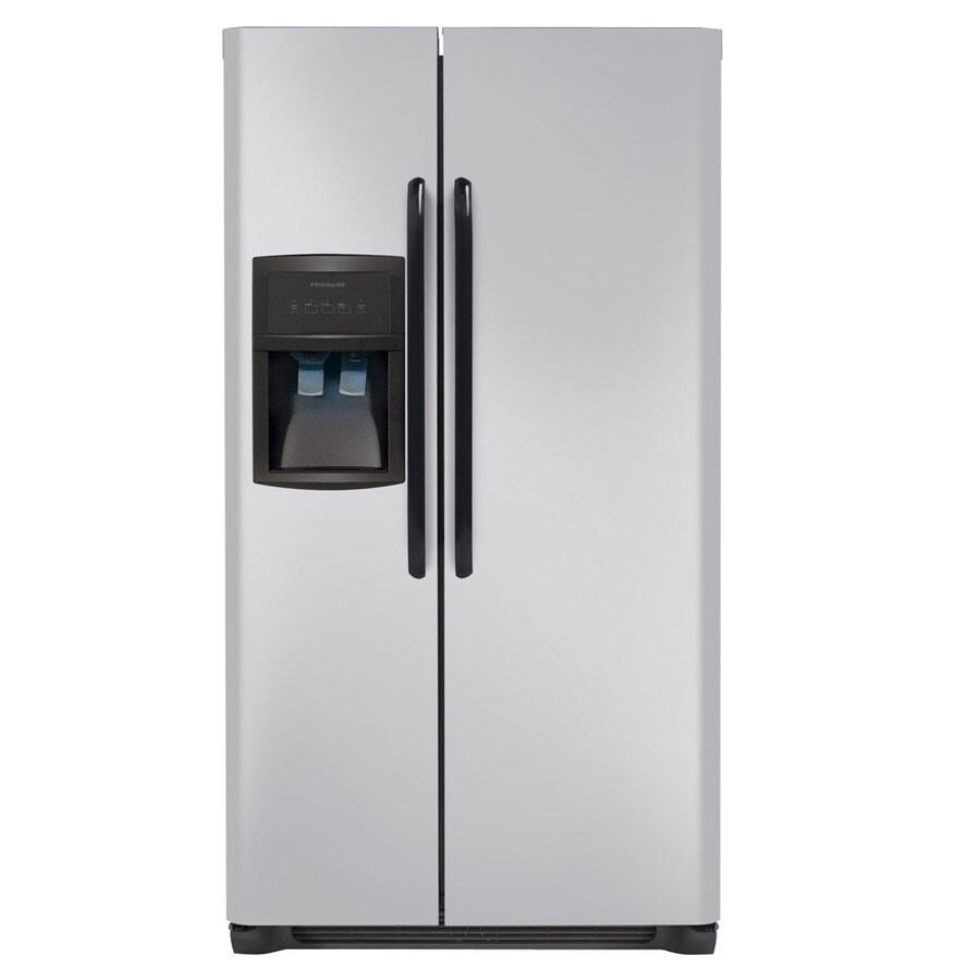Frigidaire 26-cu ft Side-by-Side Refrigerator with Ice Maker (Silver ...