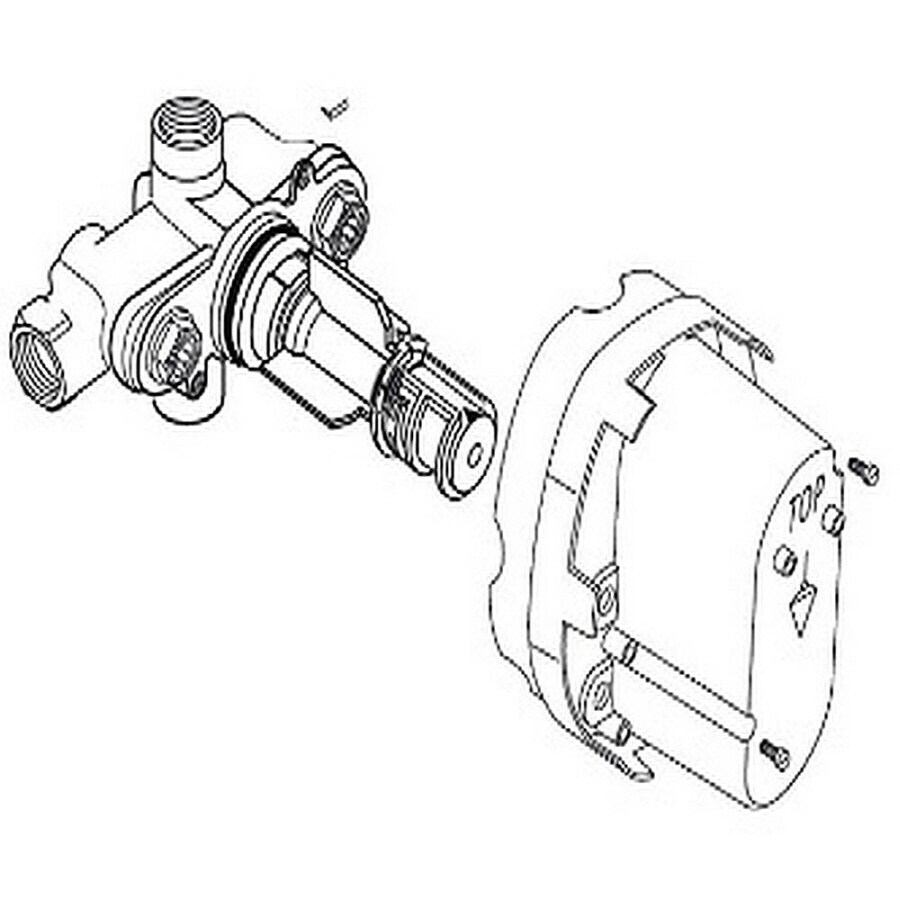 American Standard Ceratherm Rough Valve Body with 3/4" NPT Inlets ...