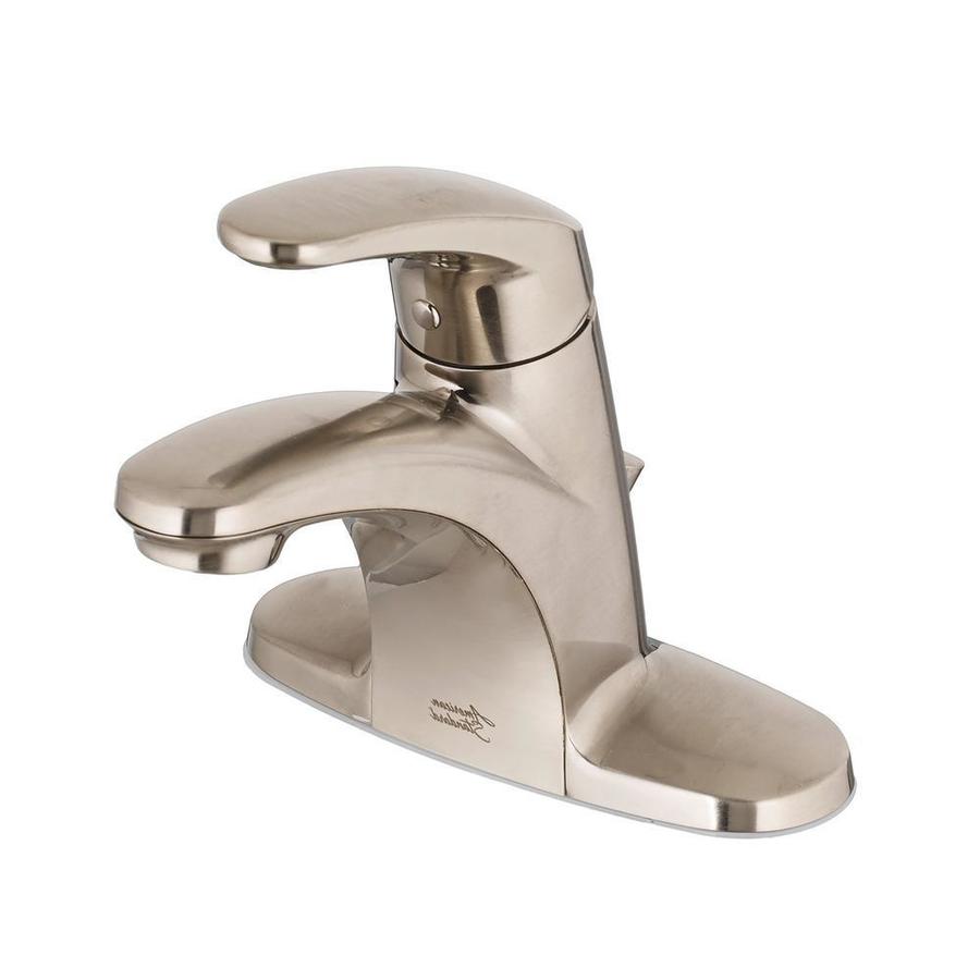 American Standard Colony Pro Brushed Nickel 1-handle 4-in Centerset ...