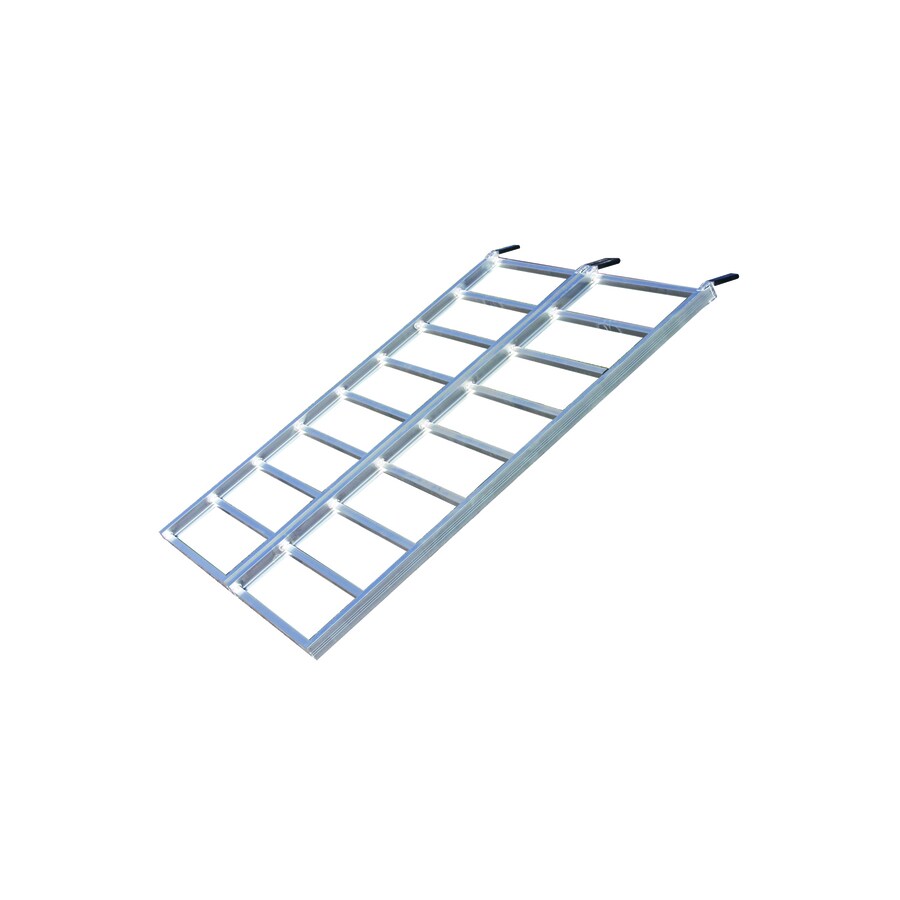Yutrax 4-ft x 5.75-ft 1,250-lb Capacity Folding Aluminum Loading Ramp ...