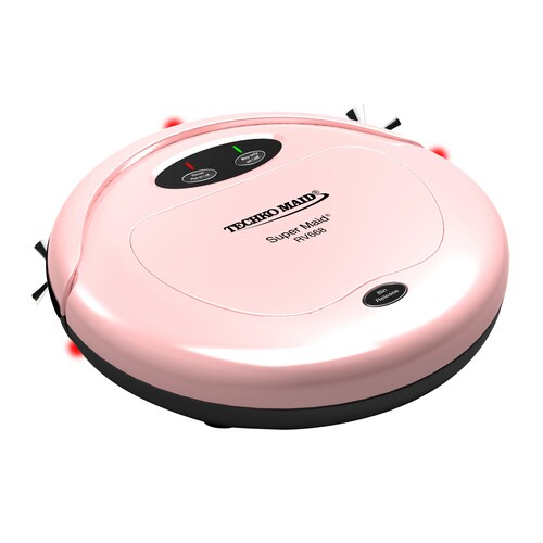 TECHKO 3-in-1 High Speed Sweeper/Vacuum/Mop Pink Robotic Vacuum in the ...