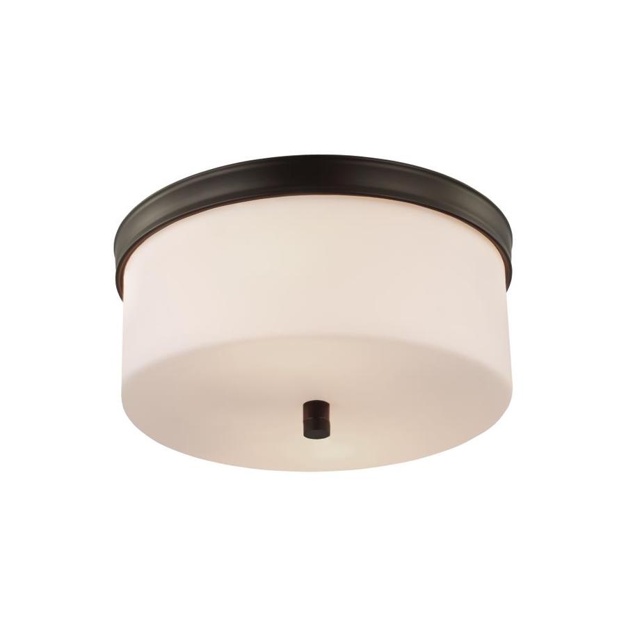 Feiss Lismore 13.125-in Oil Rubbed Bronze Transitional Flush Mount ...