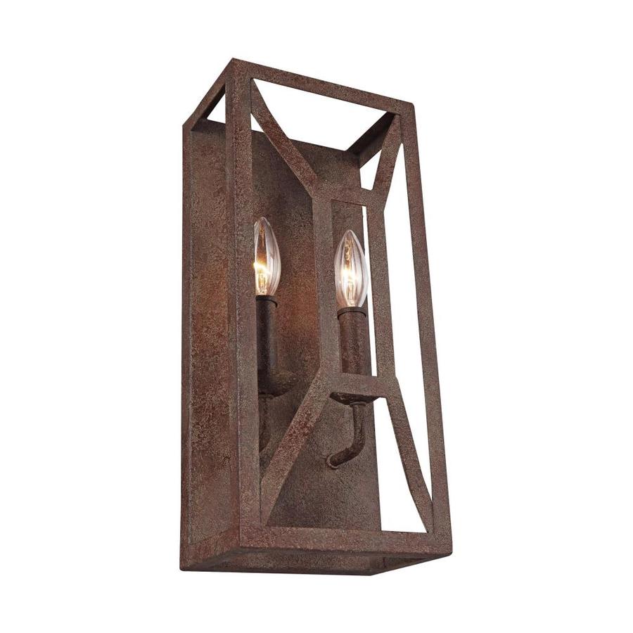 Feiss Marquelle 7-in W 1-Light Weathered Iron Wall Sconce in the Wall ...